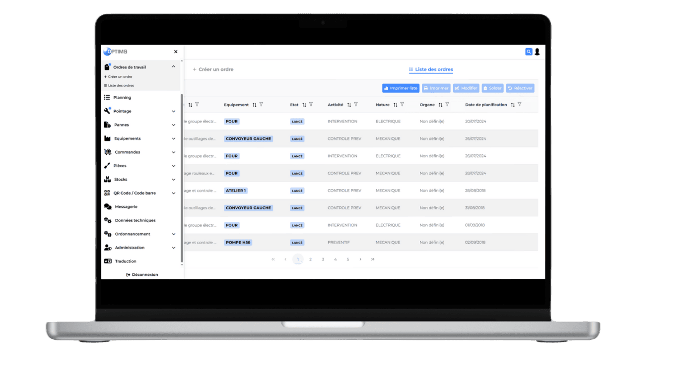 GMAO OPTIMa | Spécialiste de la Maintenance depuis 30 ans